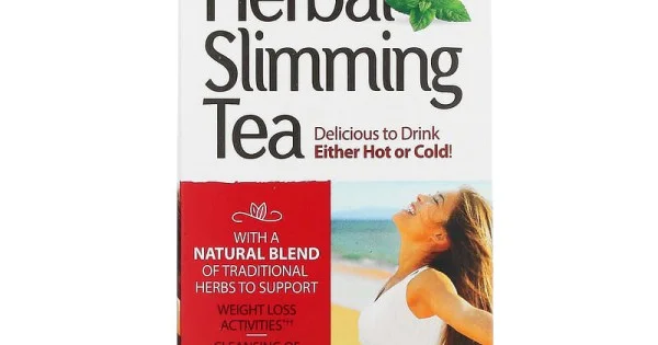 Herbal Slimming Tea Чай за Отслабване Мента 24 пакетчета | 21st Century
