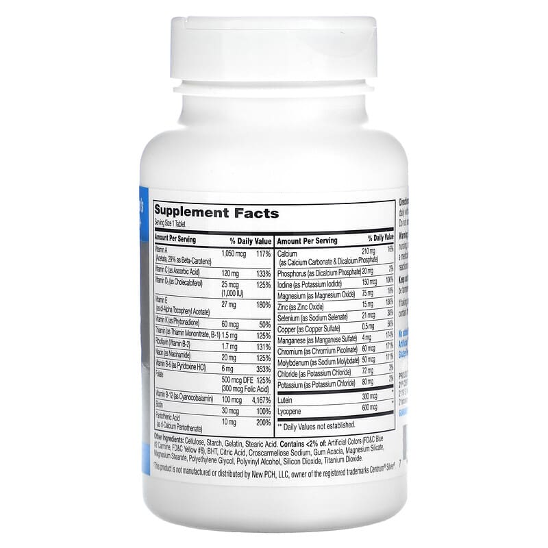 Sentry Senior Men's 50+ Мултивитамини и Мултиминерали за Мъже 100 ...