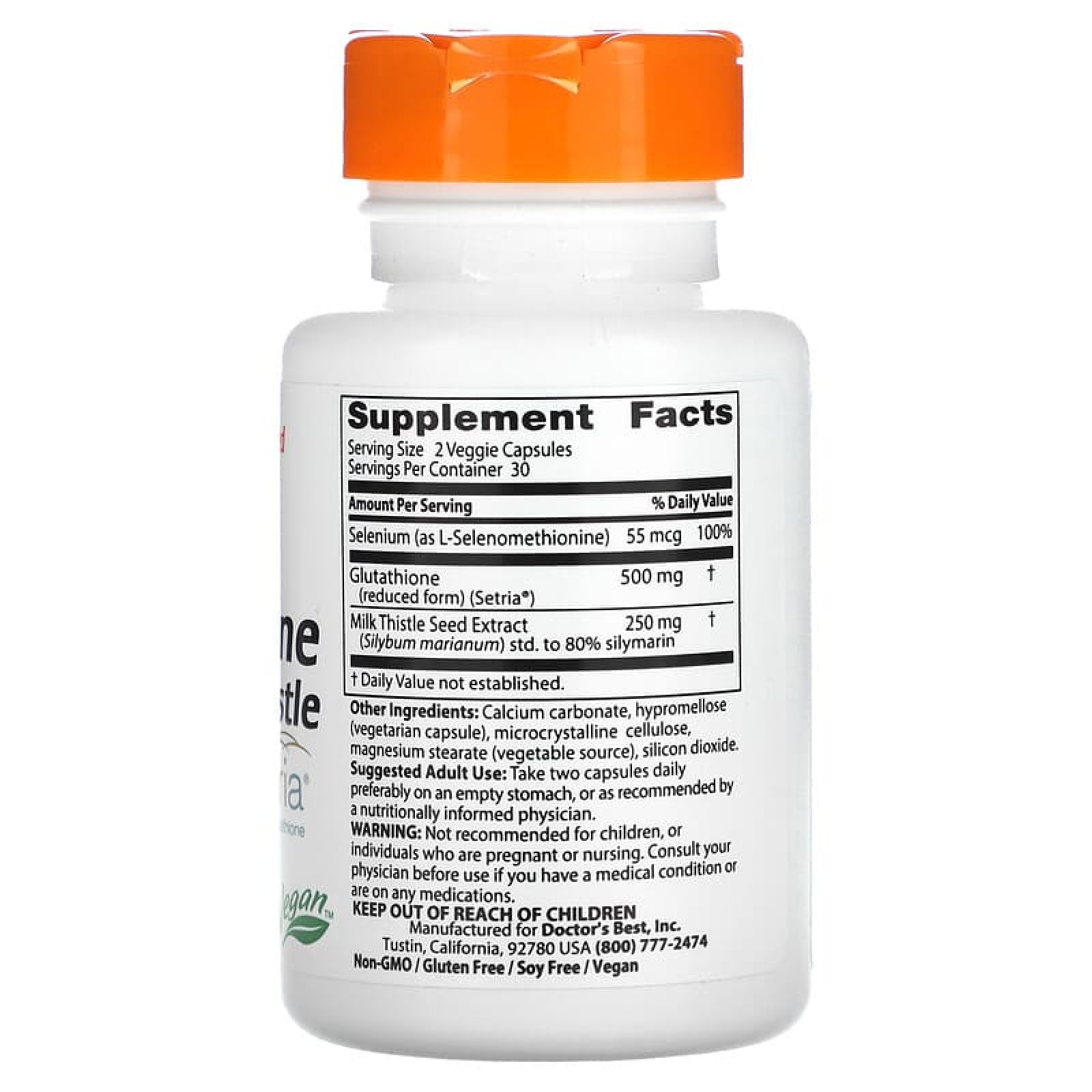 Глутатион + Бял Трън 60 веге капсули | Doctor's Best