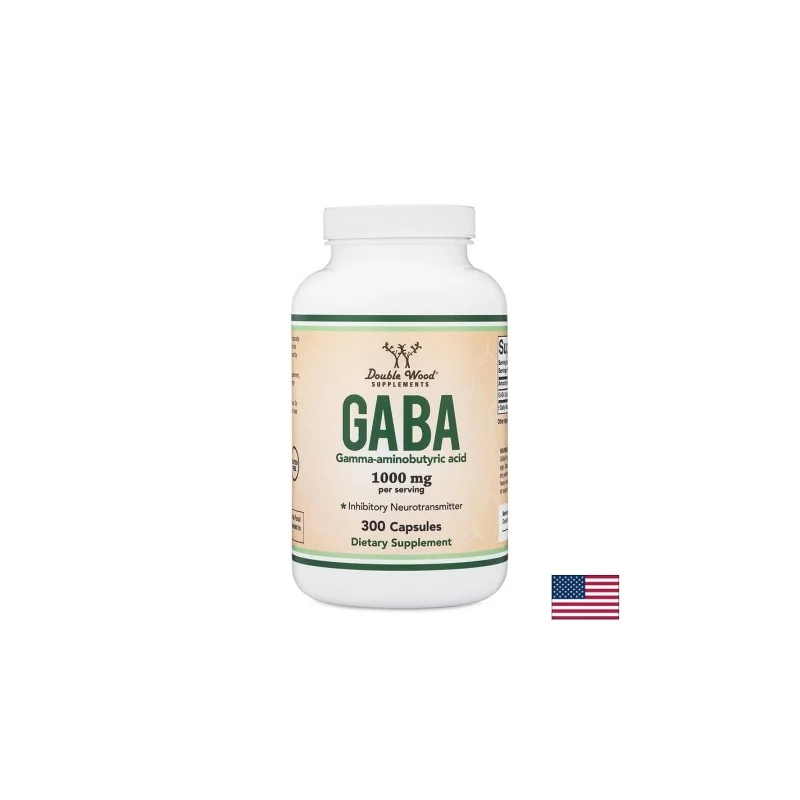 Double Wood Supplements ГАБА 500 mg, 300 капсули