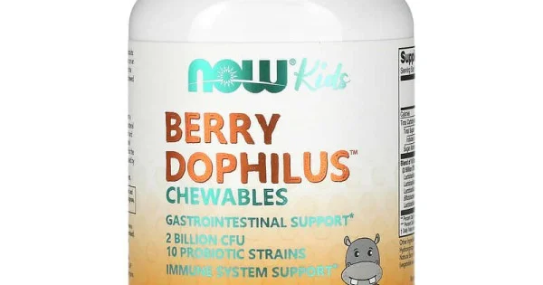 Berry Dophilus Пробиотик за деца 120 дъвчащи дражета Цена | Now Foods