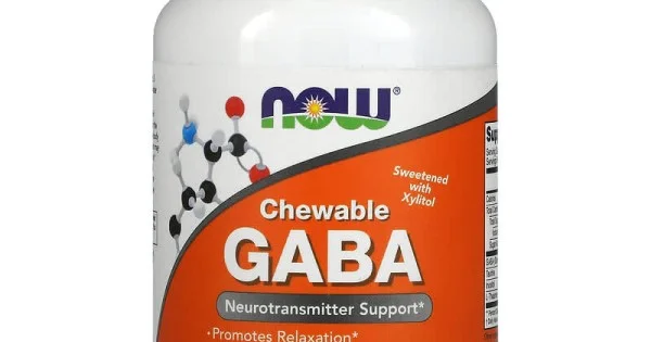 Chewable GABA 90 дъвчащи таблетки | Now Foods