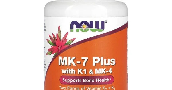 MK-7 Плюс с Витамин K1 и MK-4 90 капсули | Now Foods