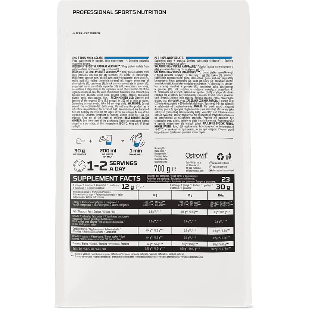 Суроватъчен Протеин Изолоат 700 гр | OstroVit