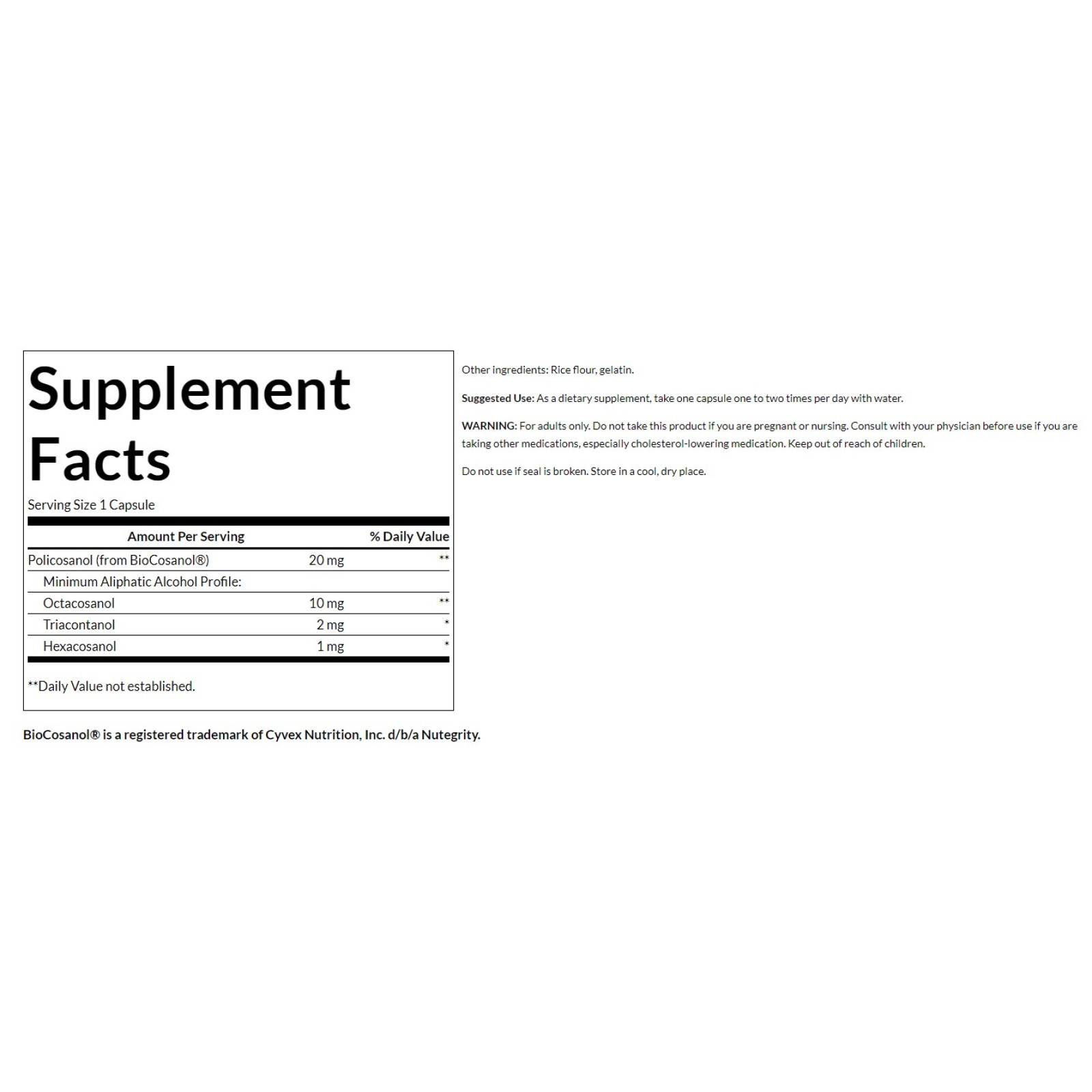 Поликозанол 20 мг Капсули Топ Цена | Swanson