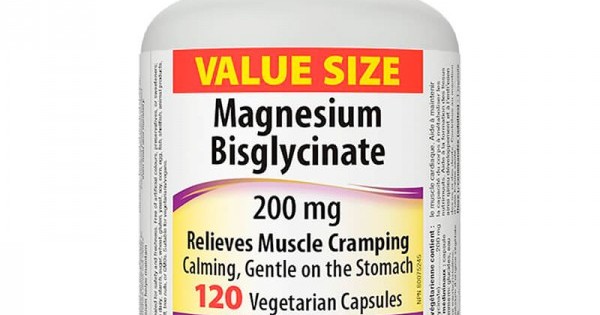 Magnesium (Бисглицинат) 200 мг 120 капсули Цена | Webber Naturals