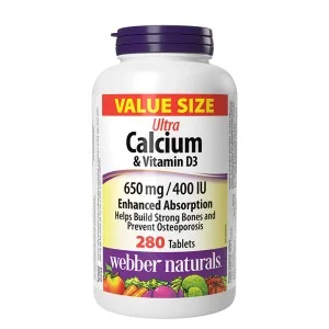 Ултра Калций + Витамин Д3 280 Таблетки | Webber Naturals